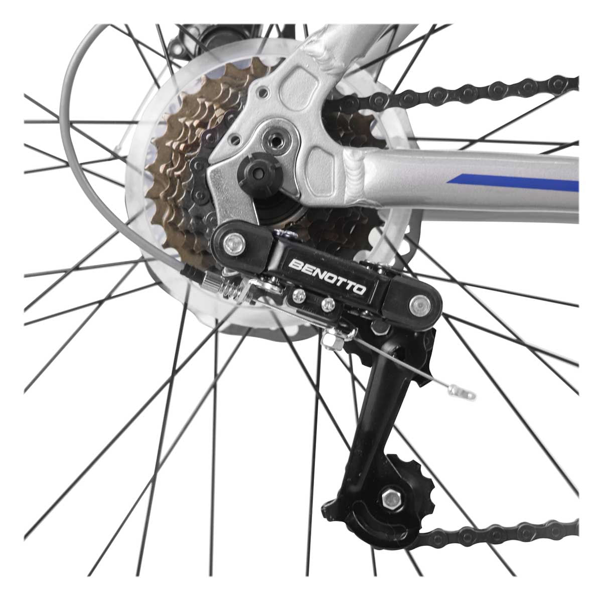 Bicicleta de Montaña Benotto Unisex R26 21V Talla Ll Aluminio Plata ...