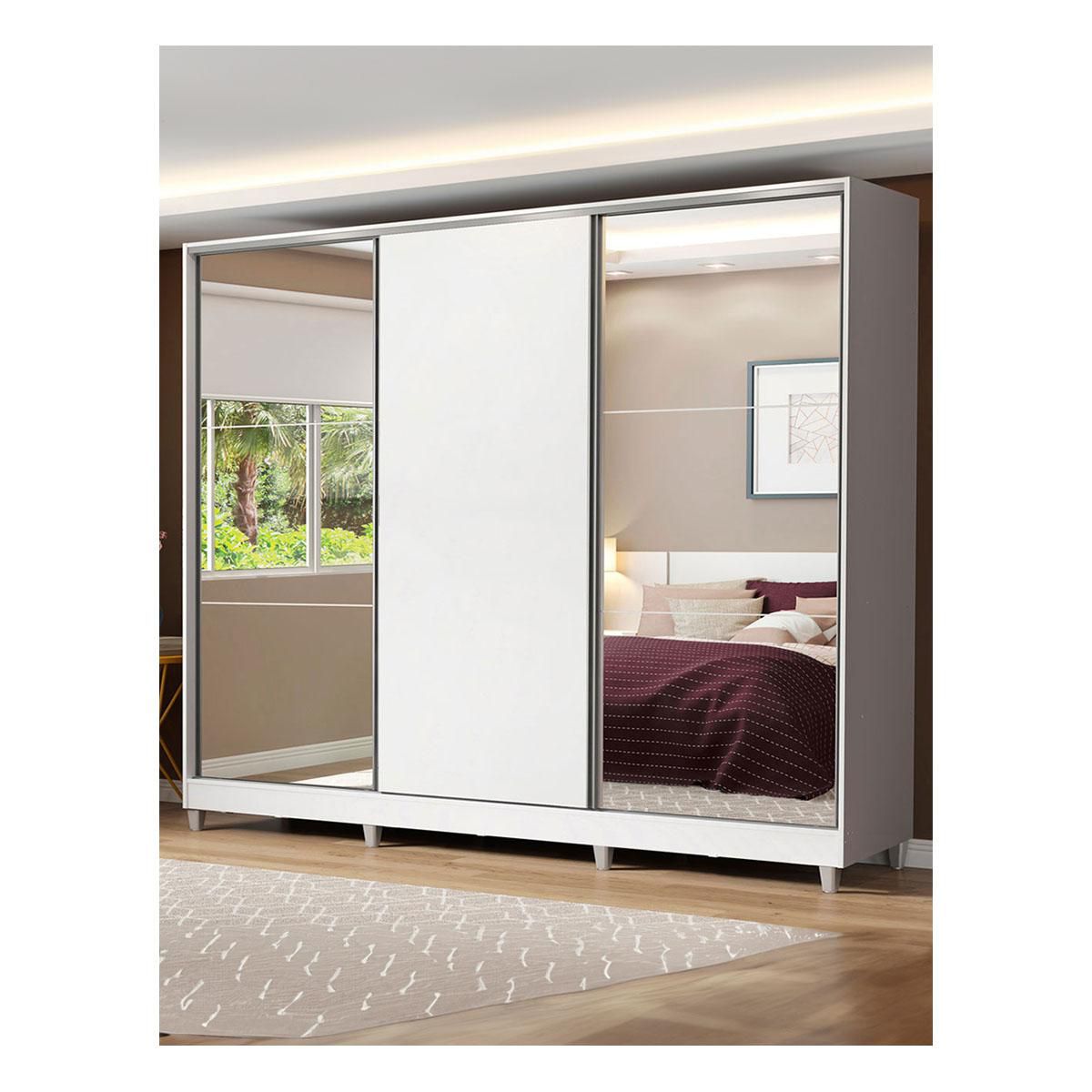 Closet Madesa Royale Ropero 3 Puertas 2 Espejo B CP