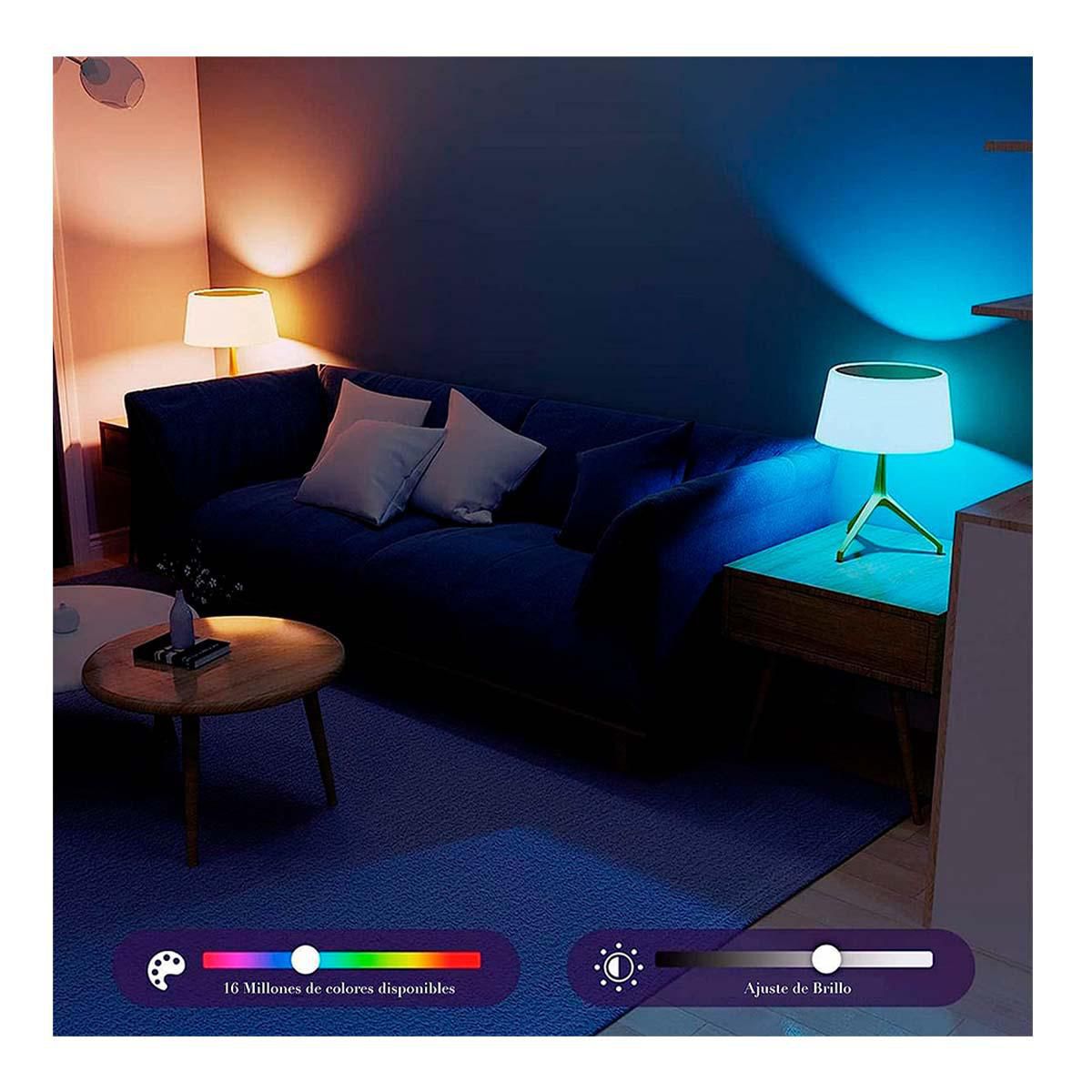 Foco Inteligente Fratech WiFi Luz Blanca y Multicolor 4 piezas