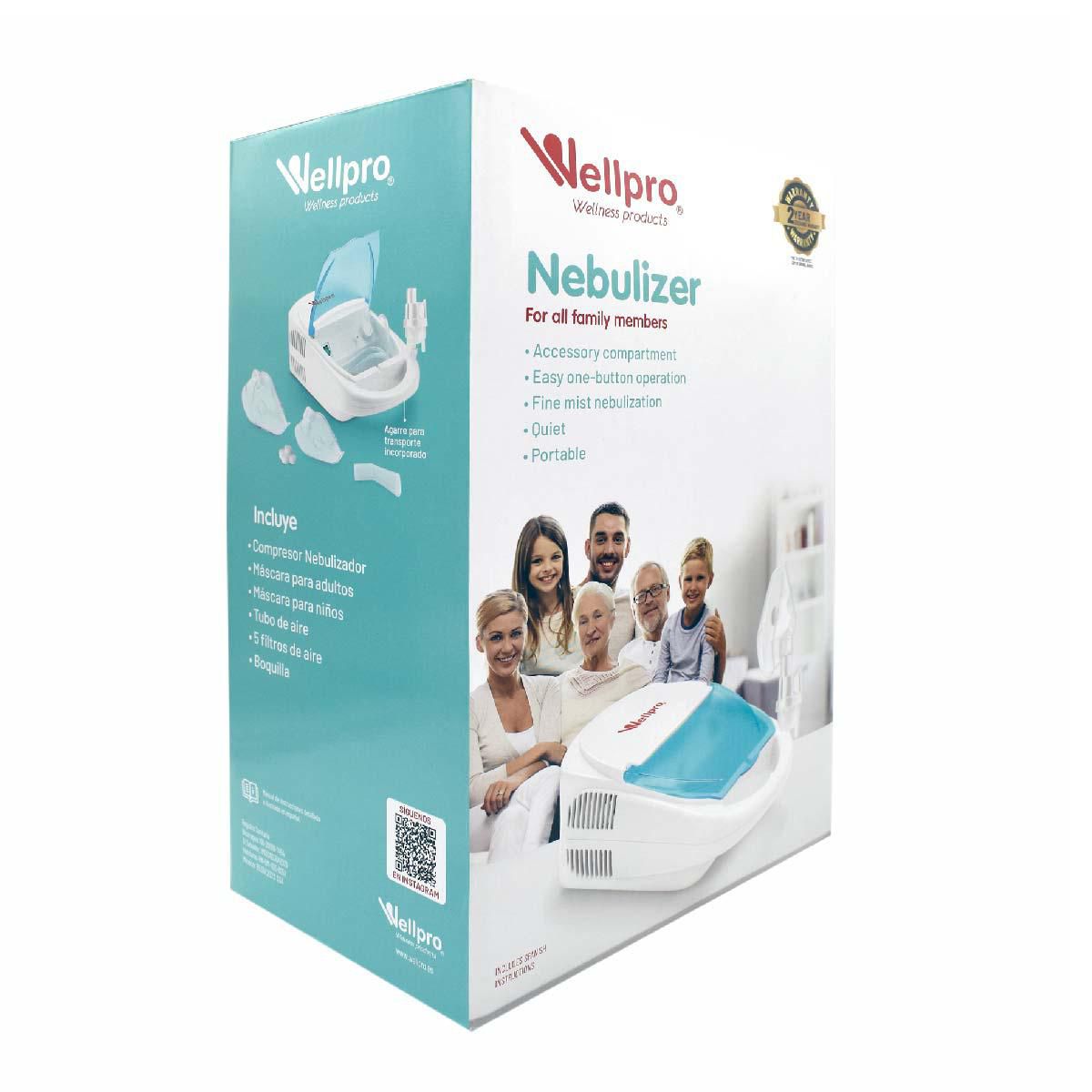 Nebulizador Wellpro Familiar Tapa Azul NBA-01WA