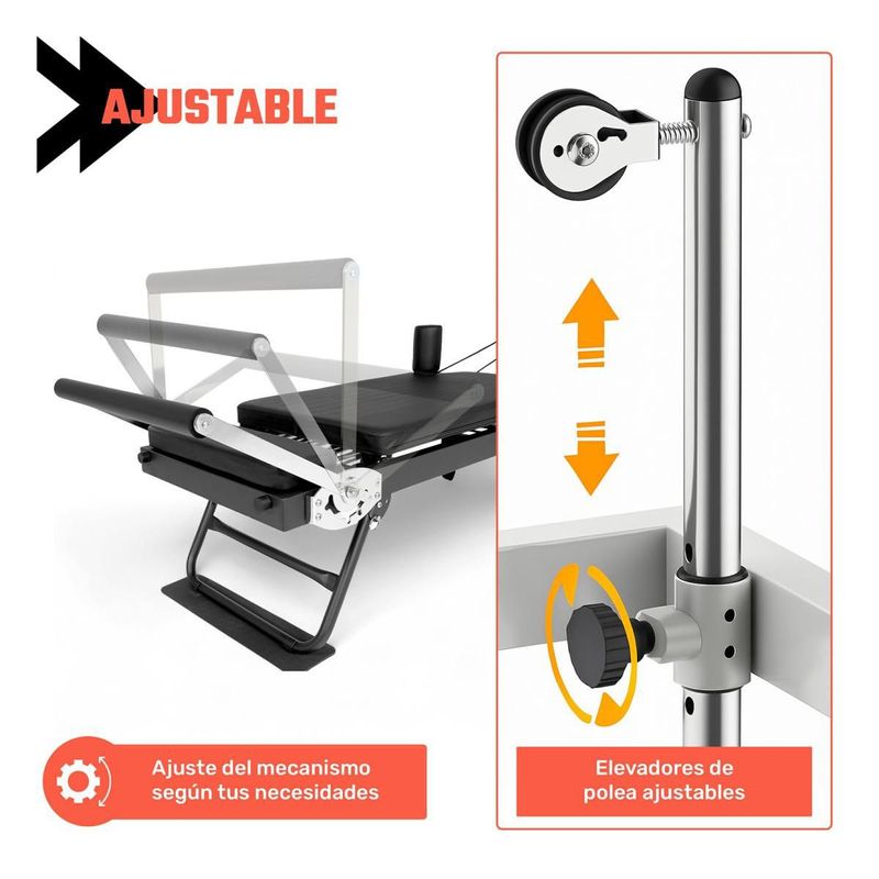 Cama Pilates Reformer Yoga Plegable Fitness 5 Resistencias Centurfit