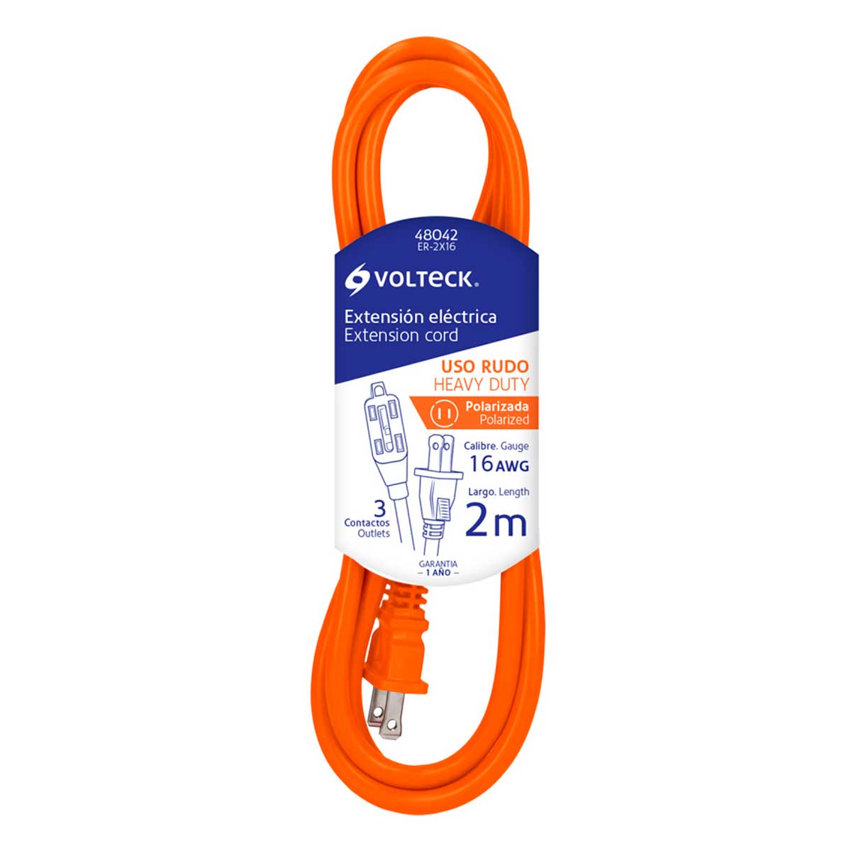 Extension Volteck 2m Uso Rudo | Chedraui