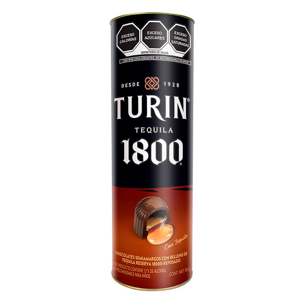 Turin Tequila 1800 Reserva Chocolates Con Licor Tubo 180g | Chedraui