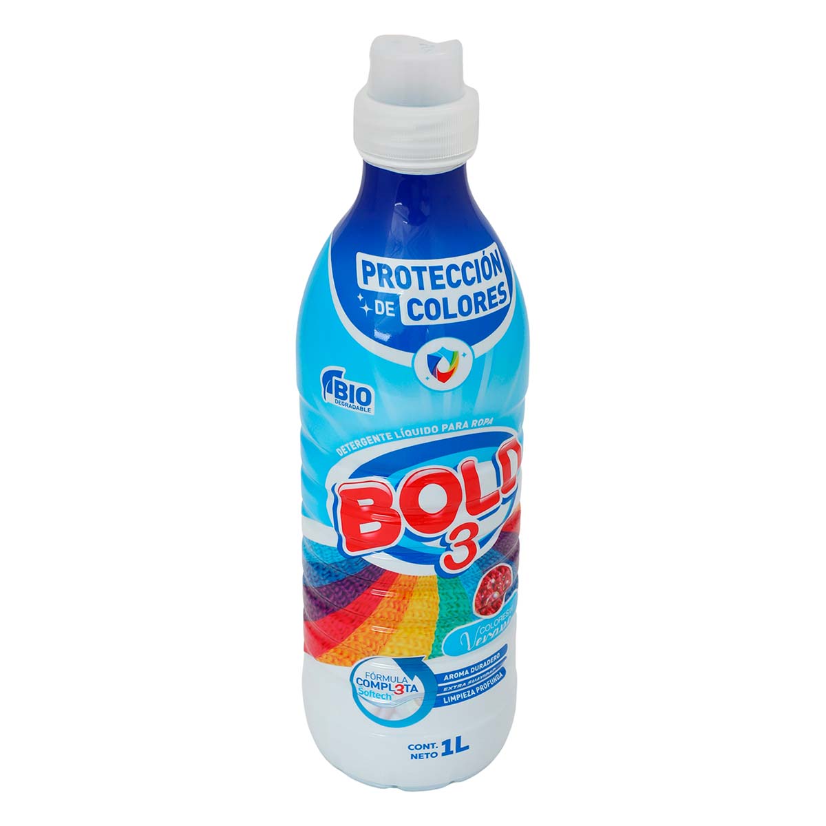 Detergente Líquido Bold 3 Colores de Verano 1L | Chedraui