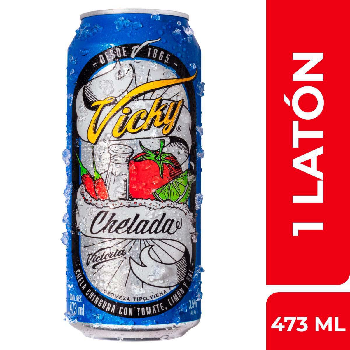 Cerveza Vickychelada 4 Pack Latón 473ml | Chedraui