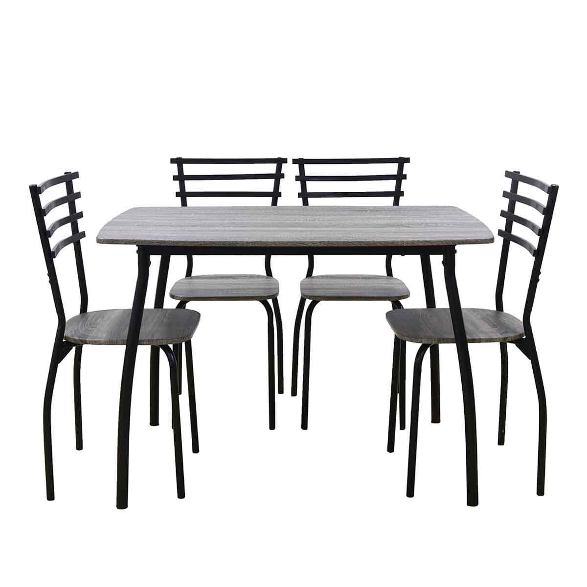 Comedor Homeline para 4 Personas Gris JX-18A601-G | Chedraui